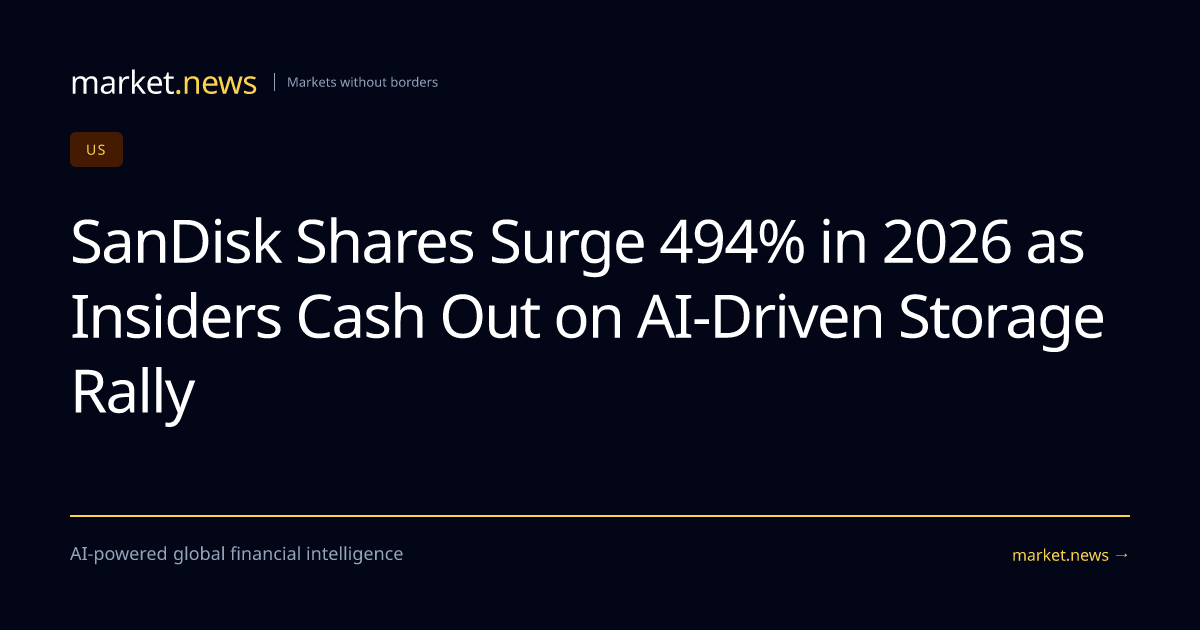 SanDisk Shares Surge 494% in 2026 as Insiders Cash Out on AI-Driven ...
