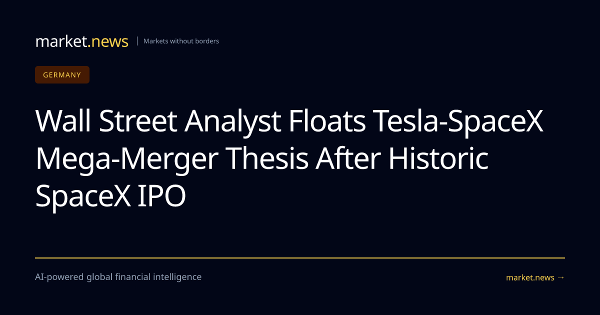 Wall Street Analyst Floats Tesla-SpaceX Mega-Merger Thesis After ...